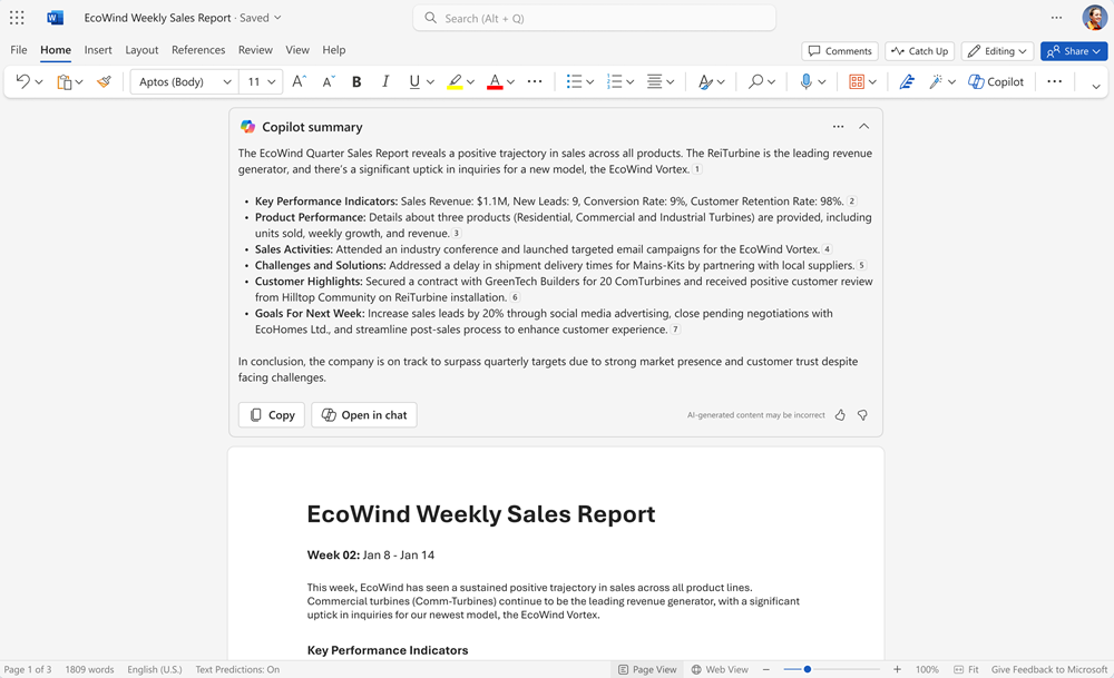 Microsoft Word Introduces Automatic Document Summarisation with Copilot ...